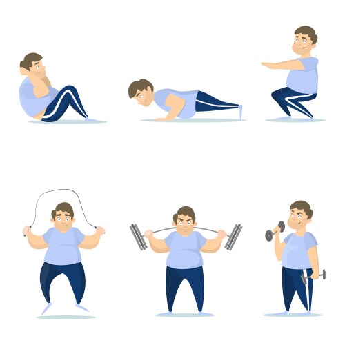 Fat burning training Royalty Free Vector Image
