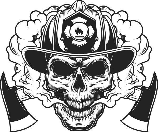Firefighter Skull Logo