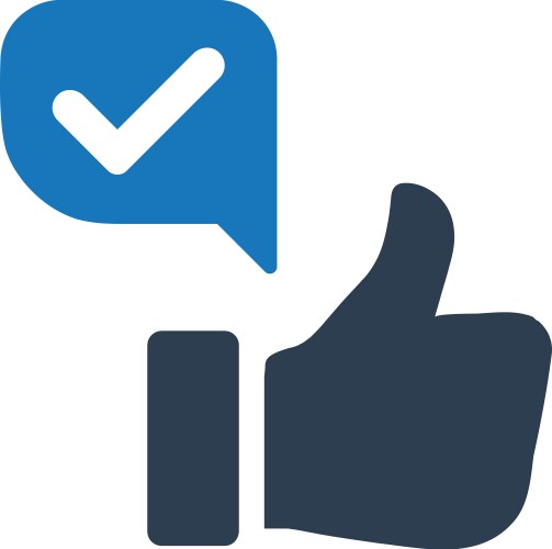 Positive feedback icon Royalty Free Vector Image