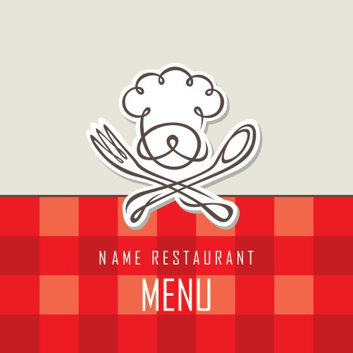 Menu chef design background Royalty Free Vector Image