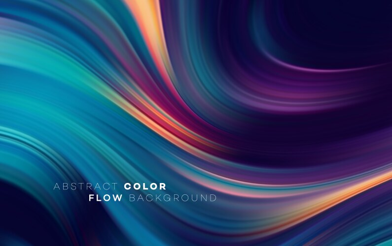 Modern colorful flow poster wave liquid shape Vector Image