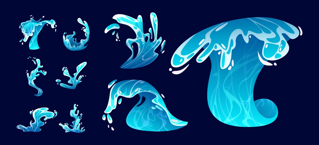 Wave Cartoon Water Splash Vector Images (over 6,400)