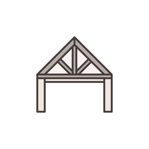 House roof truss system colored seamless pattern Vector Image