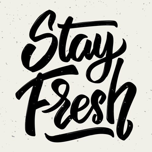 Hand drawn lettering fresh ink Royalty Free Vector Image