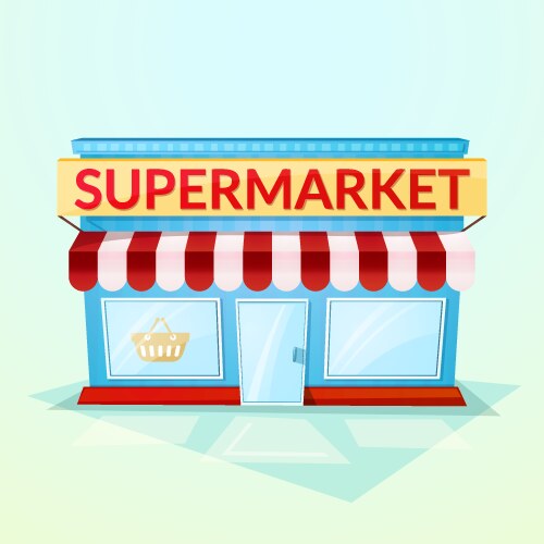 Modern supermarket background Royalty Free Vector Image