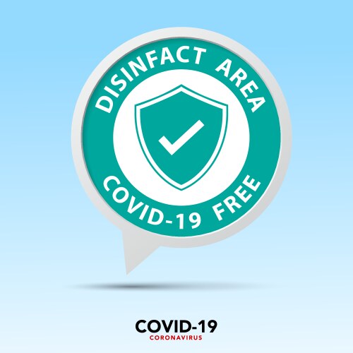 Covid19 free zone sign symbol Royalty Free Vector Image