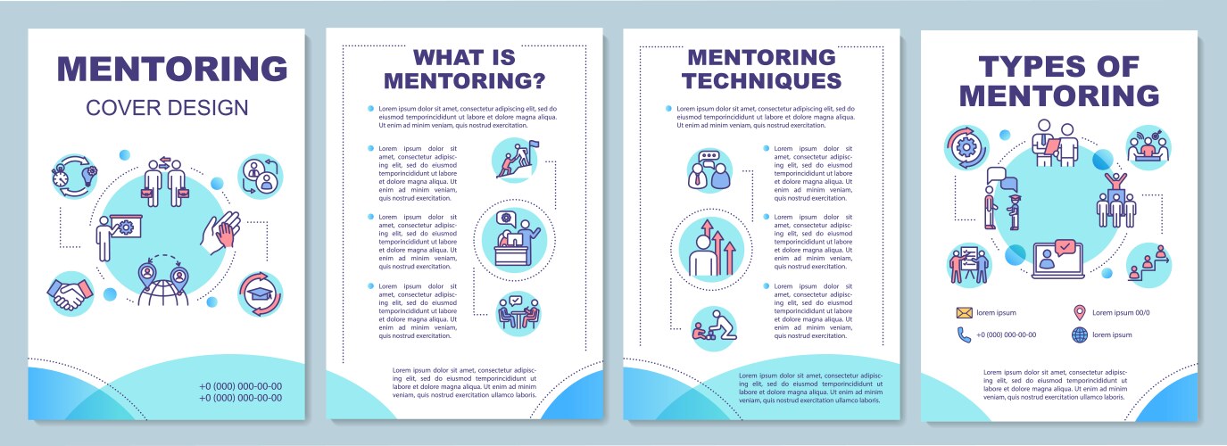 Formal and informal mentoring brochure template Vector Image