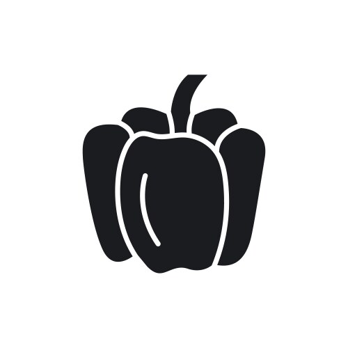 Capsicum icon symbol on white background Vector Image
