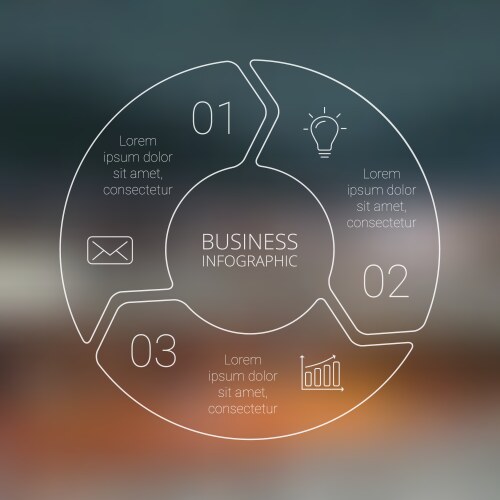 Circle line infographic Royalty Free Vector Image
