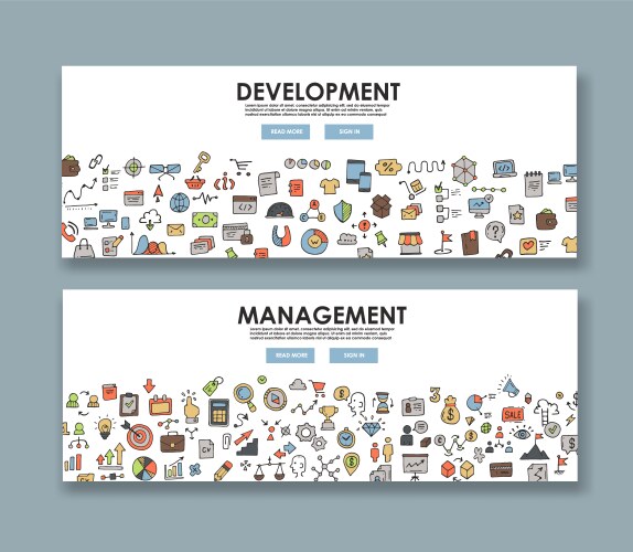 Portfolio management services banner design Vector Image