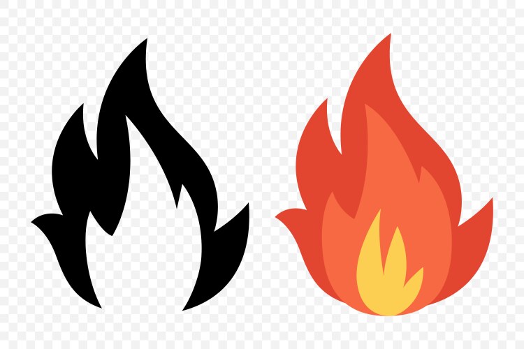 Ignition emblem burning flammable fire isolated Vector Image