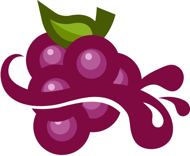 Grape juice in mason jar flat design Royalty Free Vector