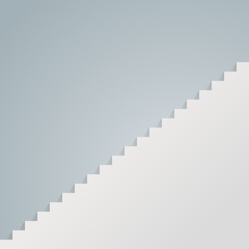 Realistic 3d detailed white upward clear stairs Vector Image