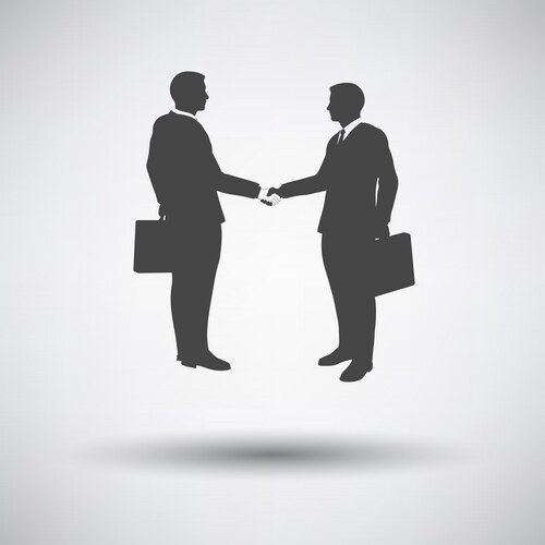 Two businessmen man and woman Royalty Free Vector Image