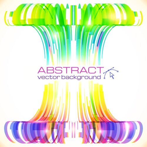 Rainbow colors abstract lines background Vector Image
