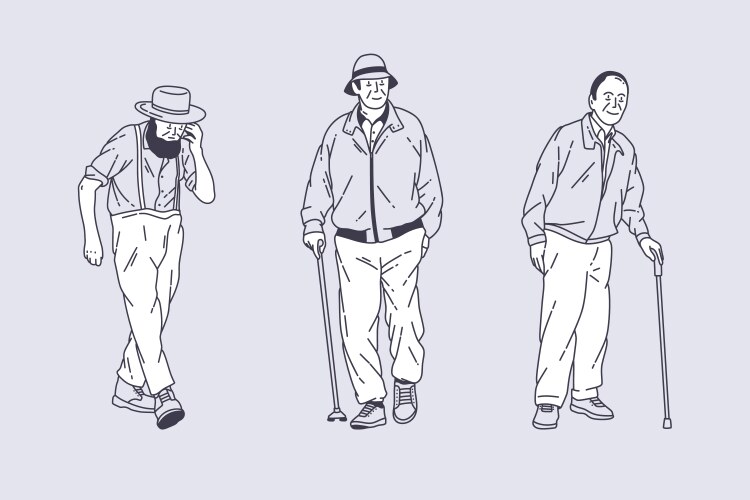 Old Man Outline Vector Images (over 20,000)