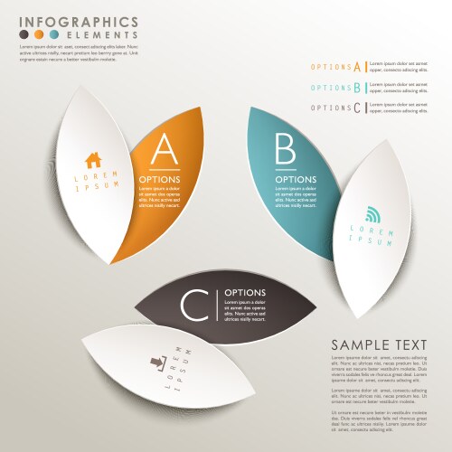 Abstract 3d tag infographics Royalty Free Vector Image