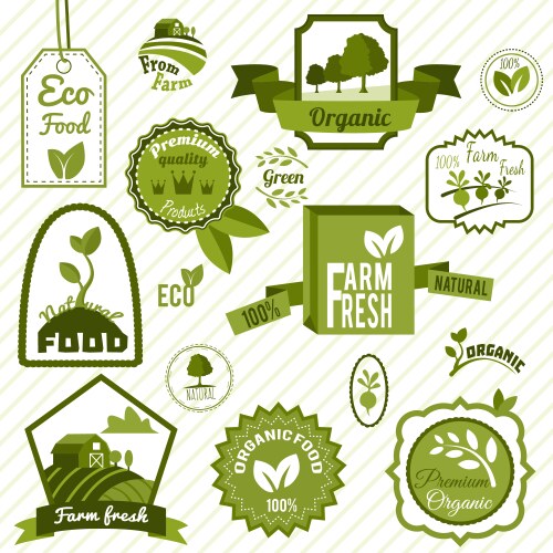 Farm labels Royalty Free Vector Image - VectorStock