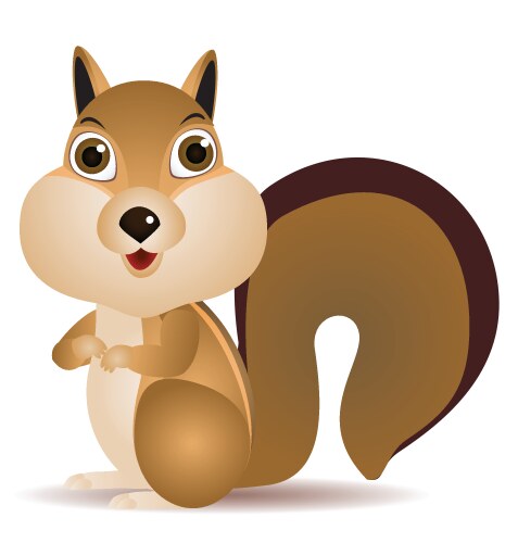Cute squirrel head cartoon icon Royalty Free Vector Image