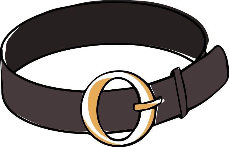Buckle leather belt cartoon Royalty Free Vector Image