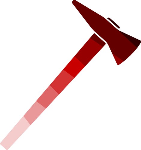 Fireman helmet crossed fire axe drawing Royalty Free Vector
