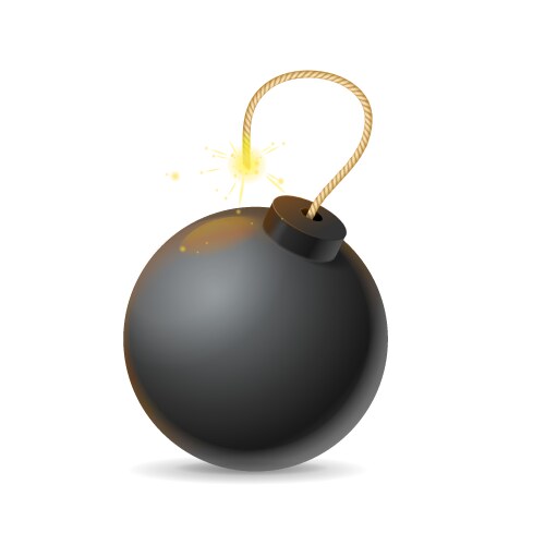 Black bomb Royalty Free Vector Image - VectorStock