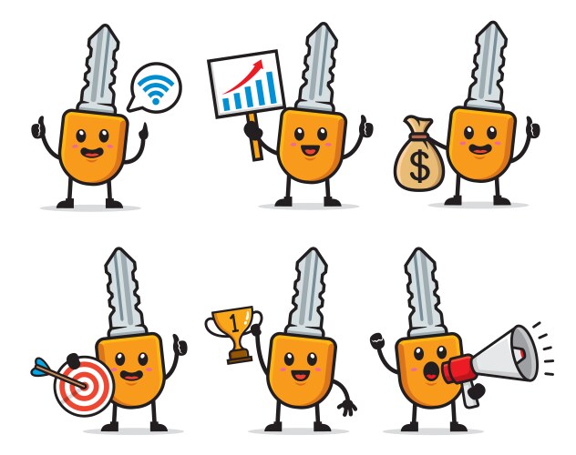 Graphic design mascots creative tools for digital Vector Image