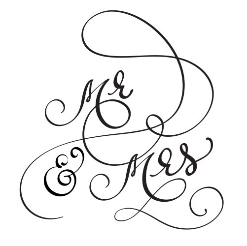 Mr and Mrs Font Vector Images (over 1,800)
