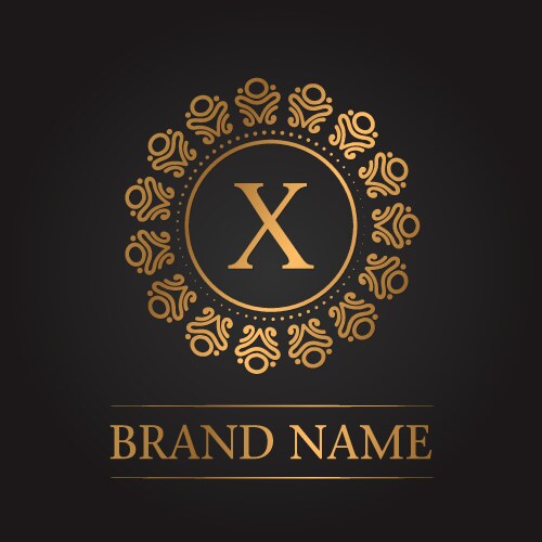Luxury gold template monogram Royalty Free Vector Image
