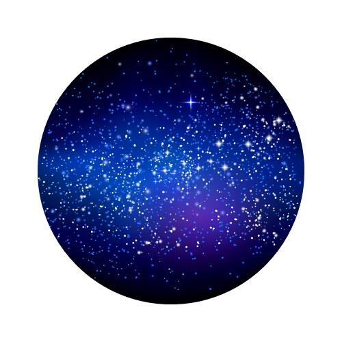 Violet circle background with outer space Vector Image