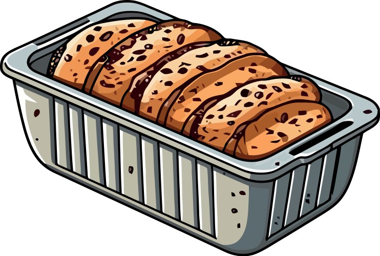 Freshly baked bread slice symbol of gourmet meal Vector Image