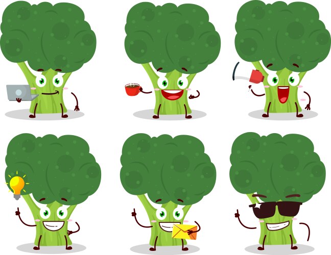Broccoli - funny cartoon Royalty Free Vector Image