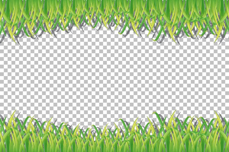 Grass border transparent background Royalty Free Vector