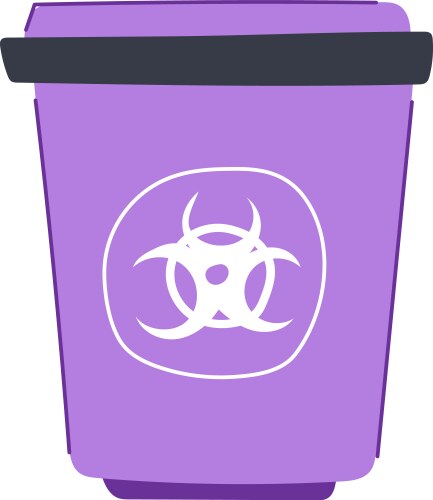 Container medical waste bin cartoon Royalty Free Vector Container medical waste bin cartoon Royalty Free Vector