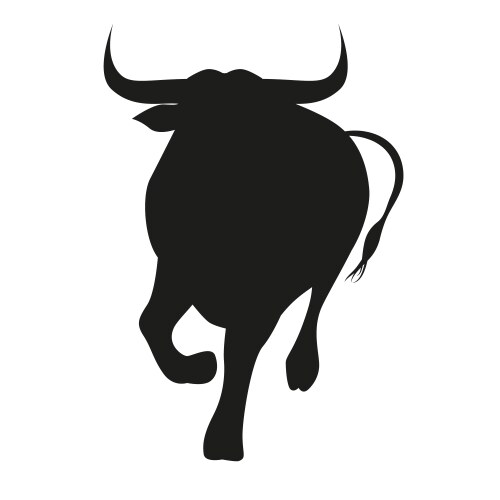 Elephant head front view this silhouette may Vector Image