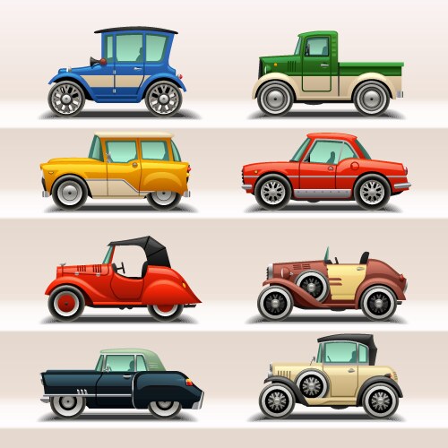 Car icon set-3 Royalty Free Vector Image - VectorStock