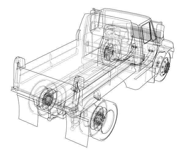Vehicle Wireframe Vector Images (over 5,600)