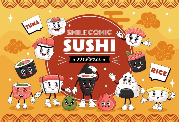 Animated Sushi Vector Images (over 6,200)