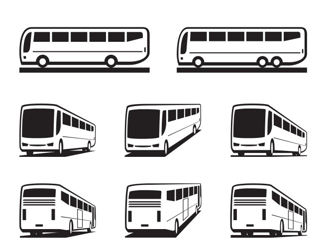 Bus outline Royalty Free Vector Image - VectorStock