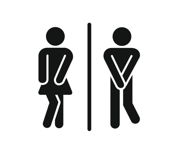 Toilet signs funny wc man and woman direction Vector Image