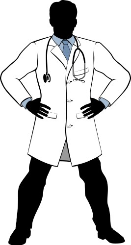 Hero doctor Royalty Free Vector Image - VectorStock