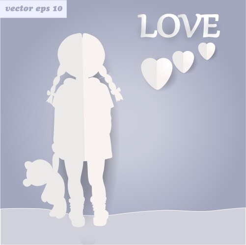 Handmade torn paper craft in yellow minimal style Vector Image