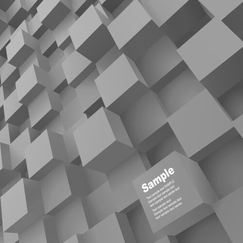 3d blocks structure background Royalty Free Vector Image