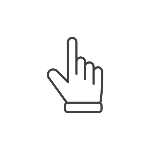 Pointing hand icon set on white background Vector Image