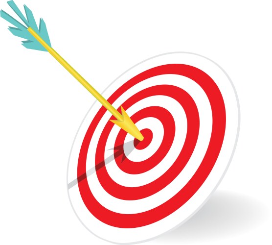 Many darts missed target mark Royalty Free Vector Image