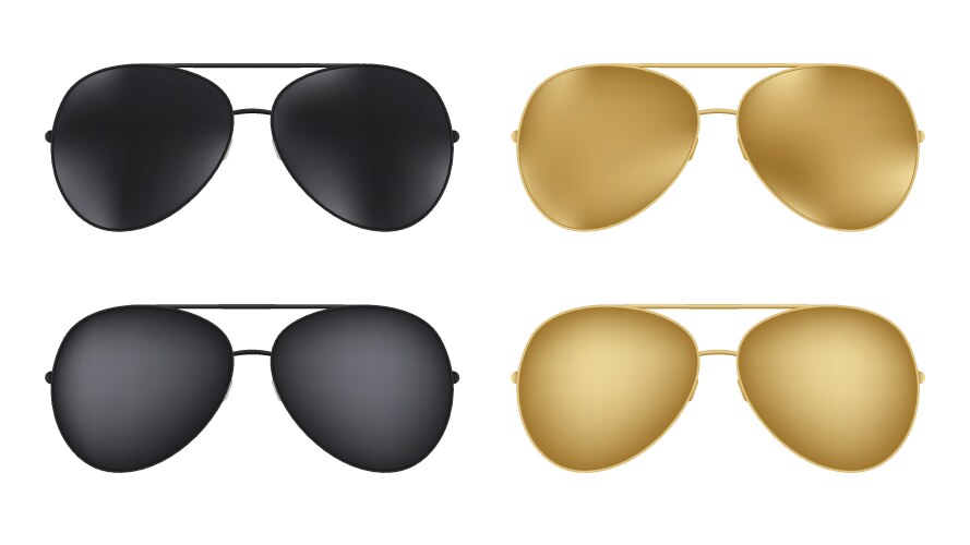 Aviator Sunglasses Gold Vector Images (over 130)