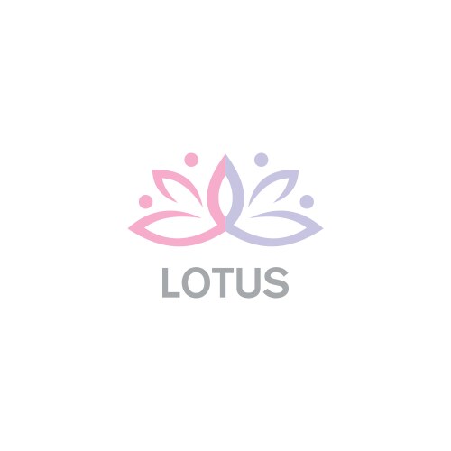 Lotus Flower Wellness Logo Royalty Free Vector Image