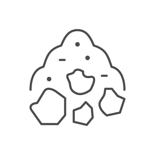 Ore processing mining color icon Royalty Free Vector Image