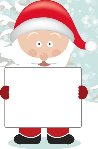 Greeting card with face santa claus Royalty Free Vector