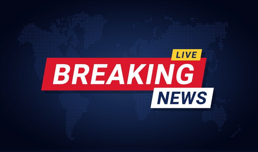 Breaking news title template Royalty Free Vector Image